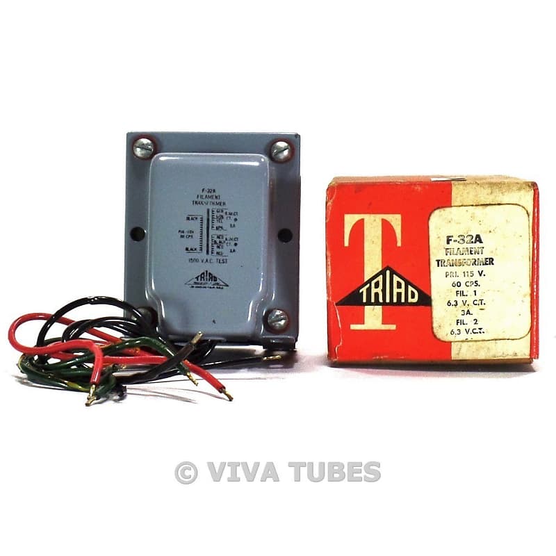 NOS NIB Triad F-32A Tube Amplifier Filament Transformer 6.3A | Reverb
