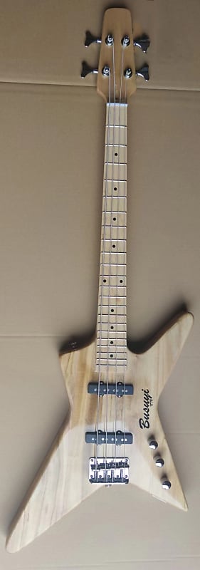 4 Strings Short Scale Set Neck Bass Busuyi Double Neck Guitar | Reverb