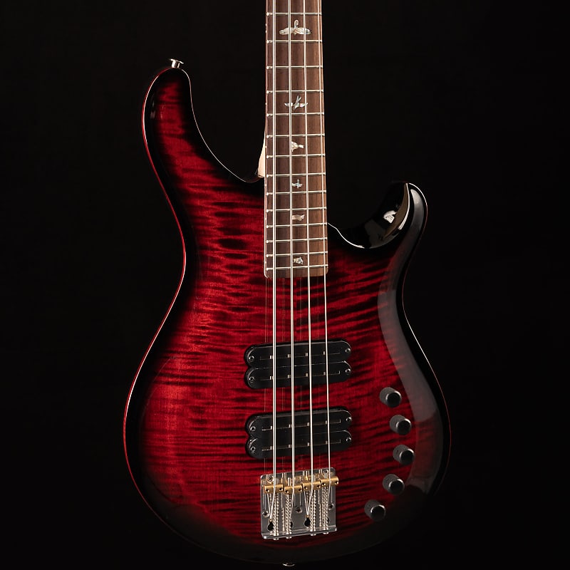 PRS Grainger 4-String Bass 10-Top Fire Red Smokeburst (911) | Reverb