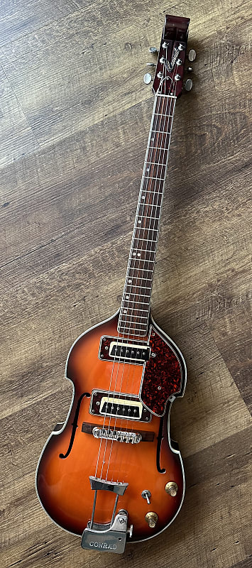 Conrad Violin Electric guitar 1960’s - Sunburst, Hofner | Reverb