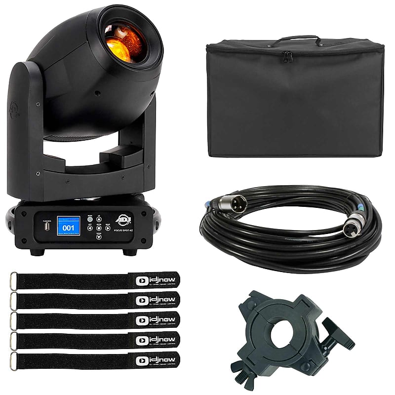 ADJ ADJ Focus Spot 4Z Black 200W Moving Head Spot Light | Reverb