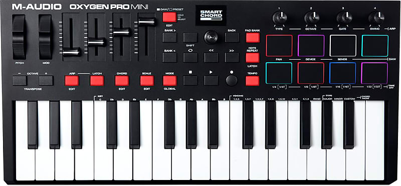 M-Audio Oxygen Pro Mini 32-Mini-Key Keyboard Controller | Reverb