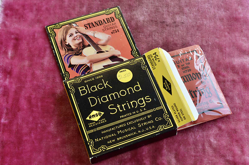 Vintage 1960's Black Diamond String Pack - UNOPENED NOS - | Reverb