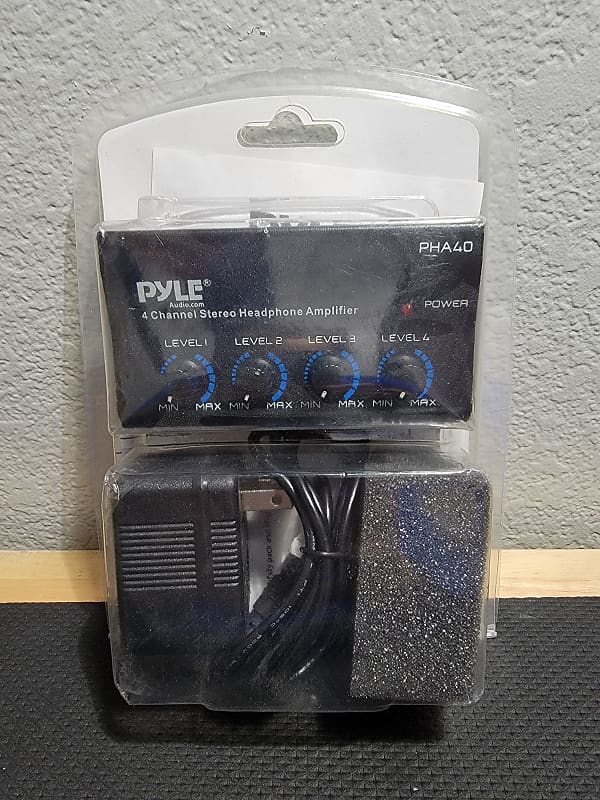 Pyle PHA40 2018 4 Channel Stereo Headphone Amplifier - Black | Reverb