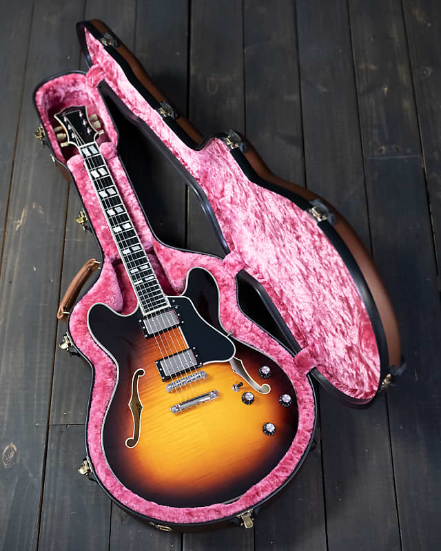 Calton Cases Gibson Signature Series ES-335 Case, Brown, Pink | Reverb
