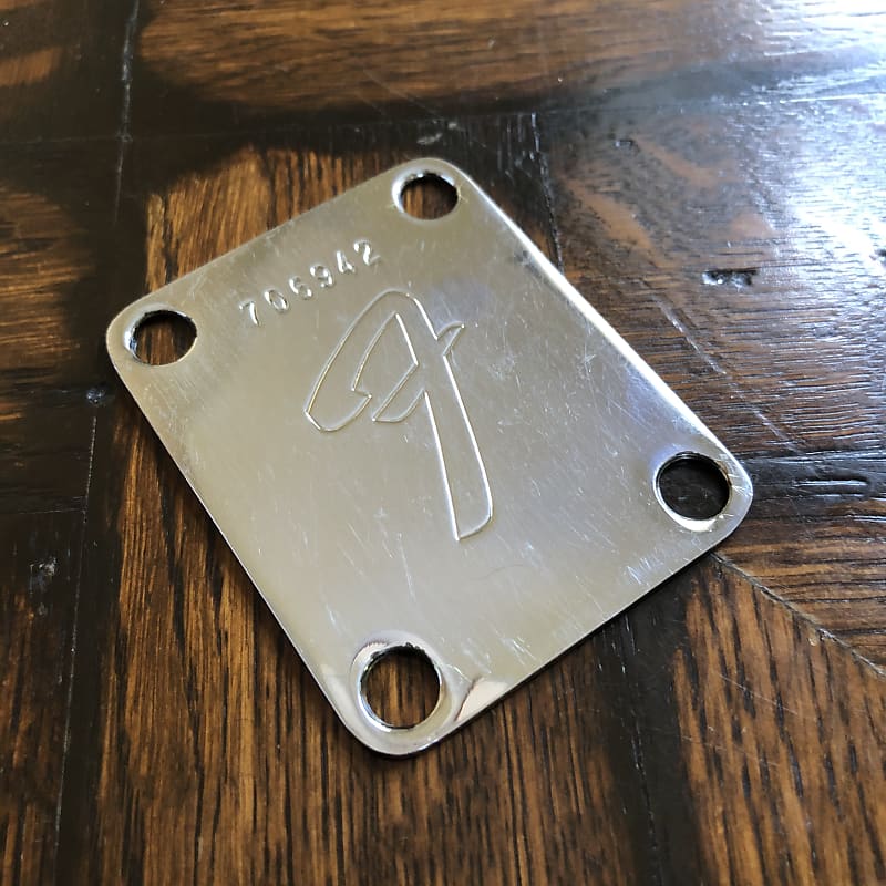 Vintage Original 1976 Fender “F” neck plate for mustang / | Reverb