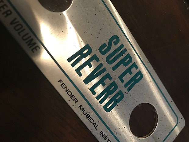Fender Super Reverb Silverface Face Plate Control Panel | Reverb