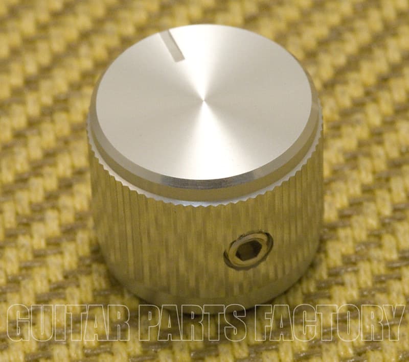 K-HIFI-A (1) HI-FI 70s Style Raw Aluminum Knob 1/4" Shaft for | Reverb