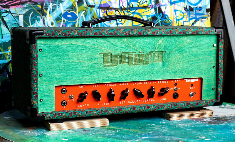 Brelliott BBB-30 "Big Balled Bertha" in Green Paisley | Reverb UK
