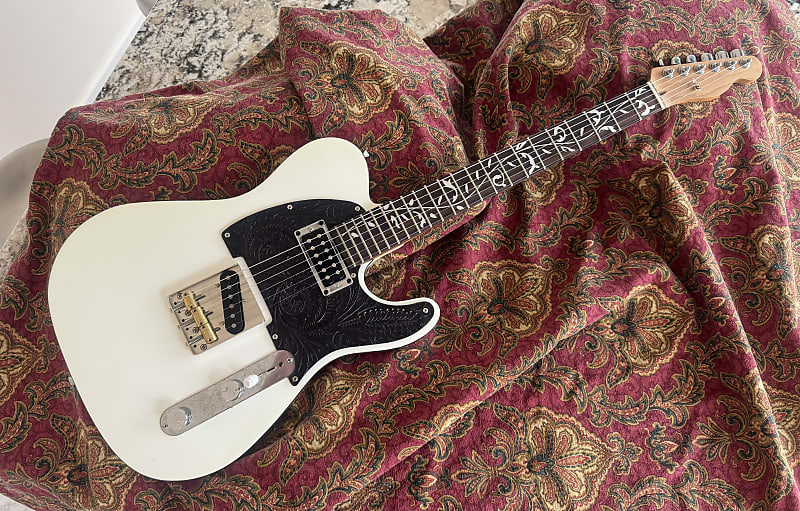 Fondue Telecaster Waylon Custom 2024 - White with Black | Reverb