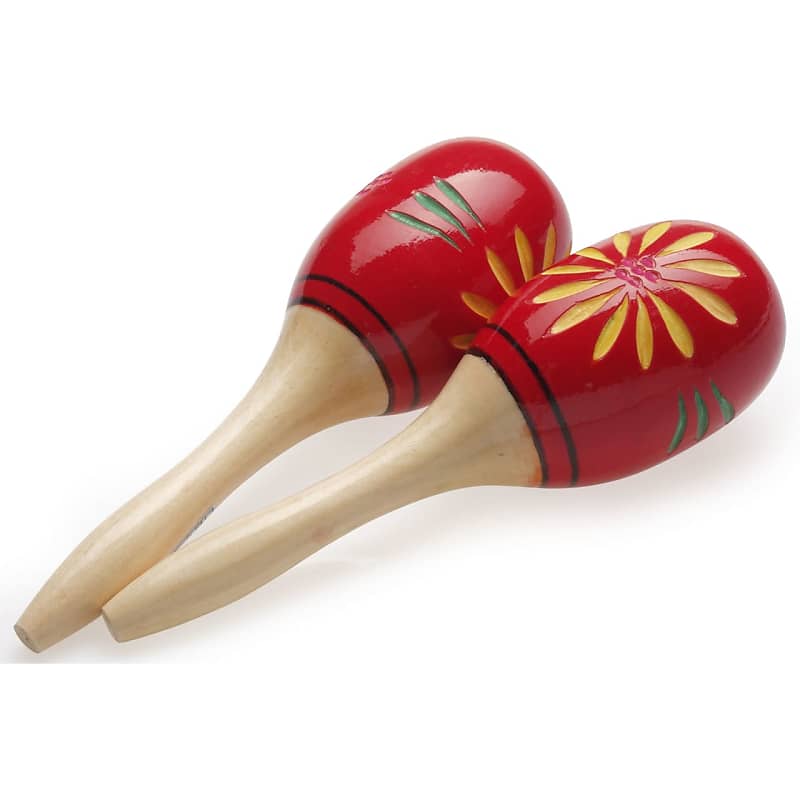 Stagg Wood Maracas - Red Flower | Reverb