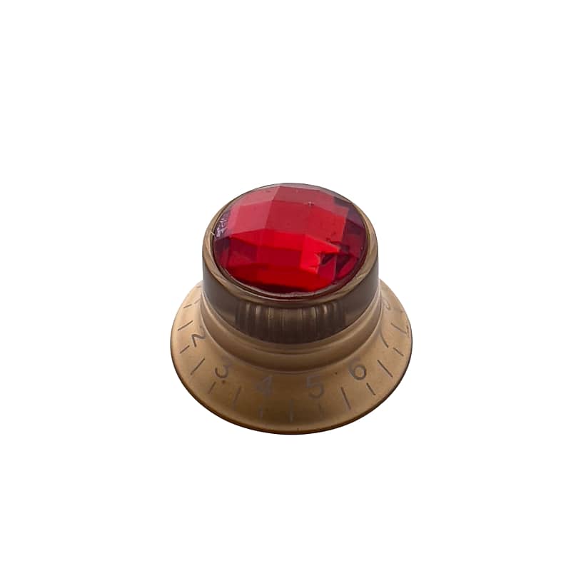 Jewels (Red) - Guitar Knobs - Custom Guitar Knobs - Gold | Reverb UK