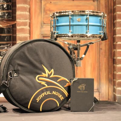 Joyful Noise 6.5x14 Luminary Aluminum Blue Snare Drum - New! | Reverb