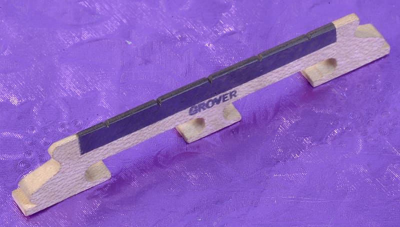 Grover 5 String Banjo Bridge '60s New Old Stock Maple & Ebony | Reverb