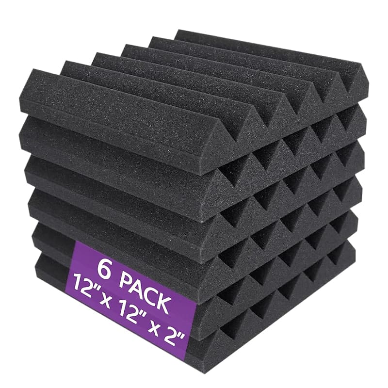 Sound Proof Foam Panels For Walls 2"×12"×12" High-Density - | Reverb