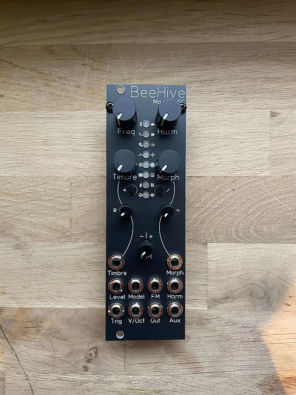 BeeHive Eurorack Plaits Module Black aluminum panel 8hp | Reverb