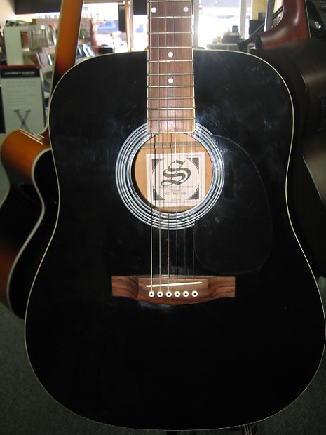 Spencer acoustic guitar Gloss Black | Reverb