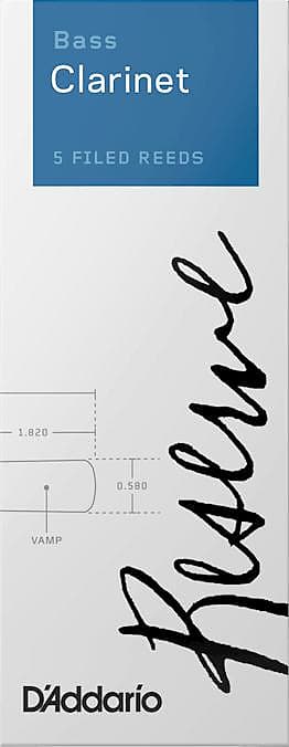 D'Addario RER05305 Reserve Bass Clarinet Reed - 3.0+ (5-pack) | Reverb