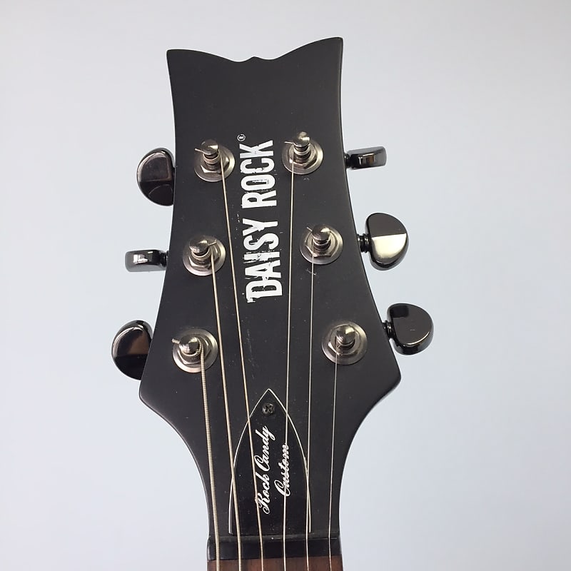 Daisy Rock Rock Candy Custom 2000s Black Satin Pink Star Daisy Rock Rock Candy Custom 2000s Black Satin Pink Star