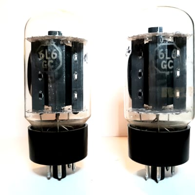 Matched Pair RCA Black Plate 6L6 6L6GC Vacuum Tubes Valves | Reverb