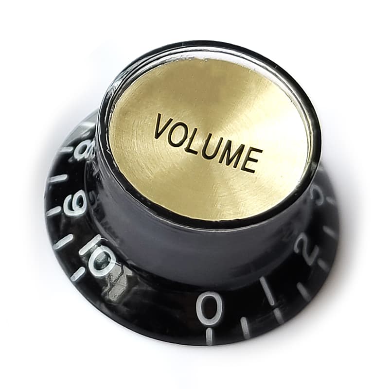 Top Hat Bell Reflector Knobs – Black Gold - 1x Volume | Reverb UK