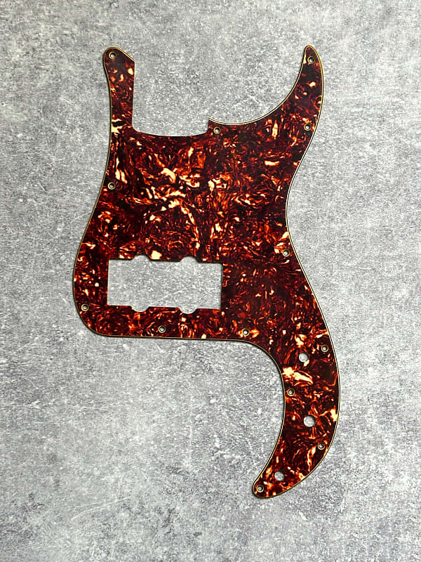 Aged Tortoise pickguard - Fender Precision bass Blacktop | Reverb