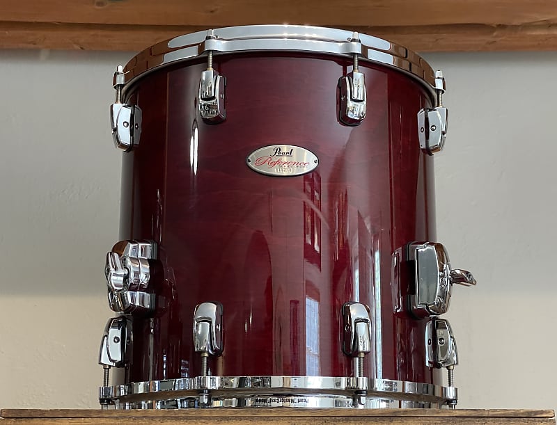 Pearl Reference 14" Wine Red Lacquer 14x14 Floor Tom | Reverb