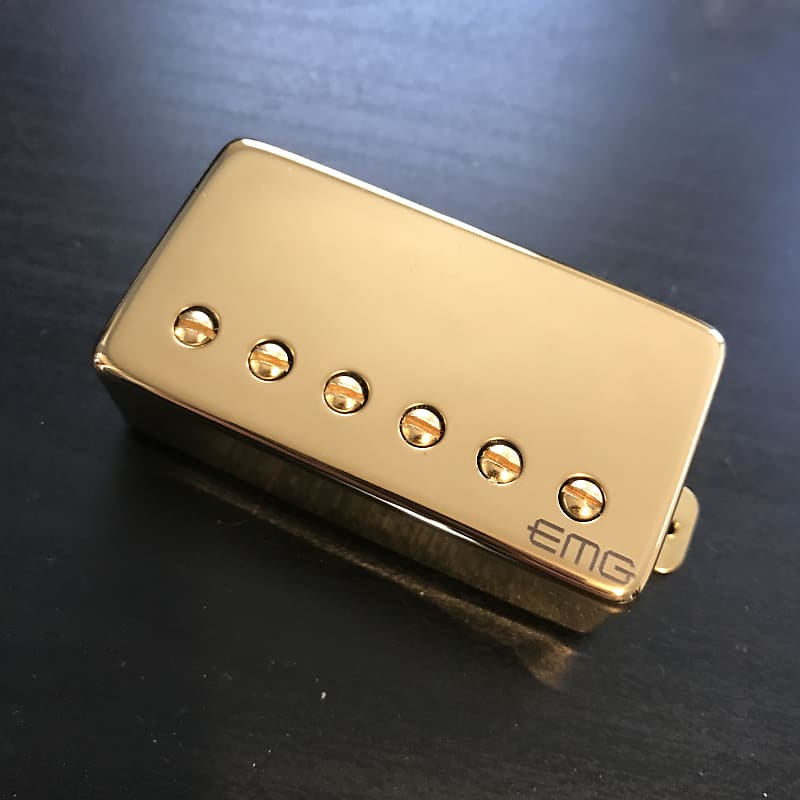 EMG H2-B Passive Guitar Bridge Pickup Gold | Reverb