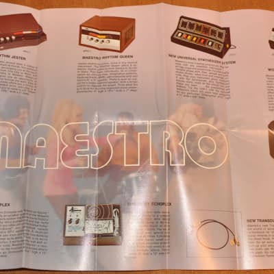Maestro vintage catalog booklet brochure Fold out brochure | Reverb