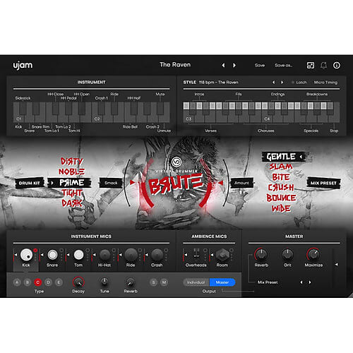 Ujam Virtual Drummer BRUTE Virtual Instrument Plug-In | Reverb