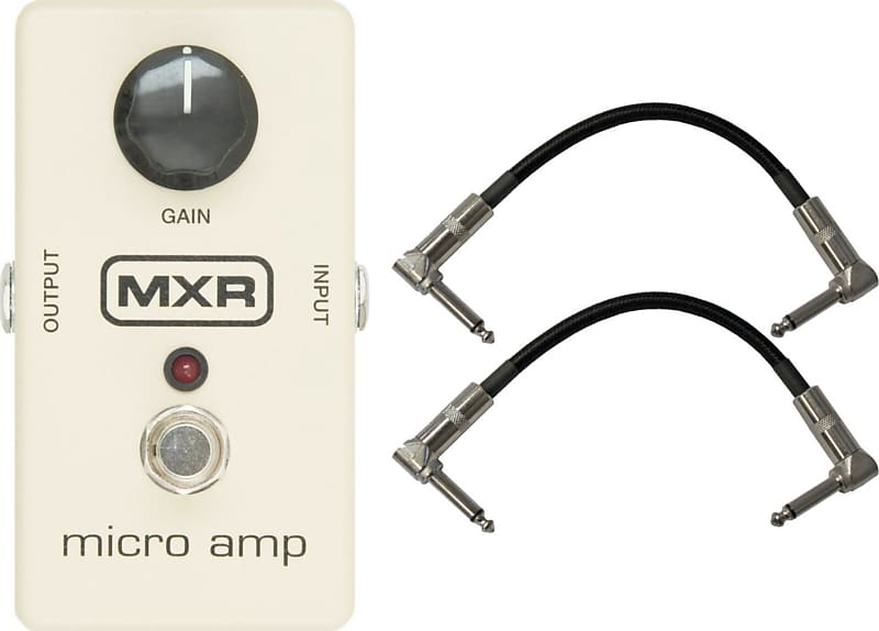 MXR M-133 Micro Amp Booster Pedal w/ Patch Cables | Reverb