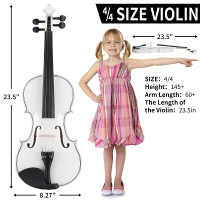 Full Size 4/4 Violin Set for Adults Beginners Students with | Reverb