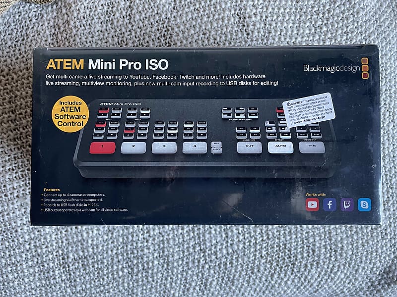 Blackmagic Design ATEM Mini Pro ISO Video Mixer 2022 - Black | Reverb