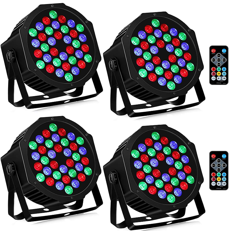 36Leds Stage Par Lights 4 Pack - Rgb Led Par Lights Sound | Reverb