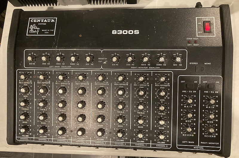 Centaur Systems 8-Channel Analog Mixer 8300 S 1980s | Reverb