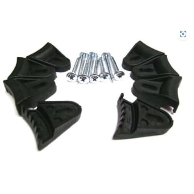 Eight (8) Black Plastic Speaker Grill Clamp with Waffle | Reverb