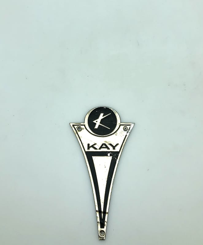 Kay Vintage Metal Headstock Logo Badge 1950’s-60’s? - Black | Reverb