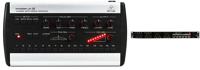 Behringer Powerplay P16-M 16-channel Digital Personal Mixer | Reverb