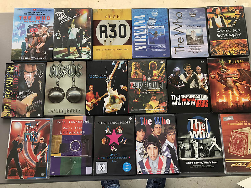 Rock Music DVD Collection, 18 DVD's, Great Condition! | Reverb