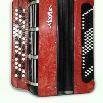 Russian Bayan Moscow, 3 Rows 100 Bass Original Button | Reverb