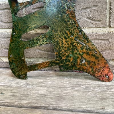 Rusted Relics Strat SSS pickguard, with awesome patina | Reverb Canada