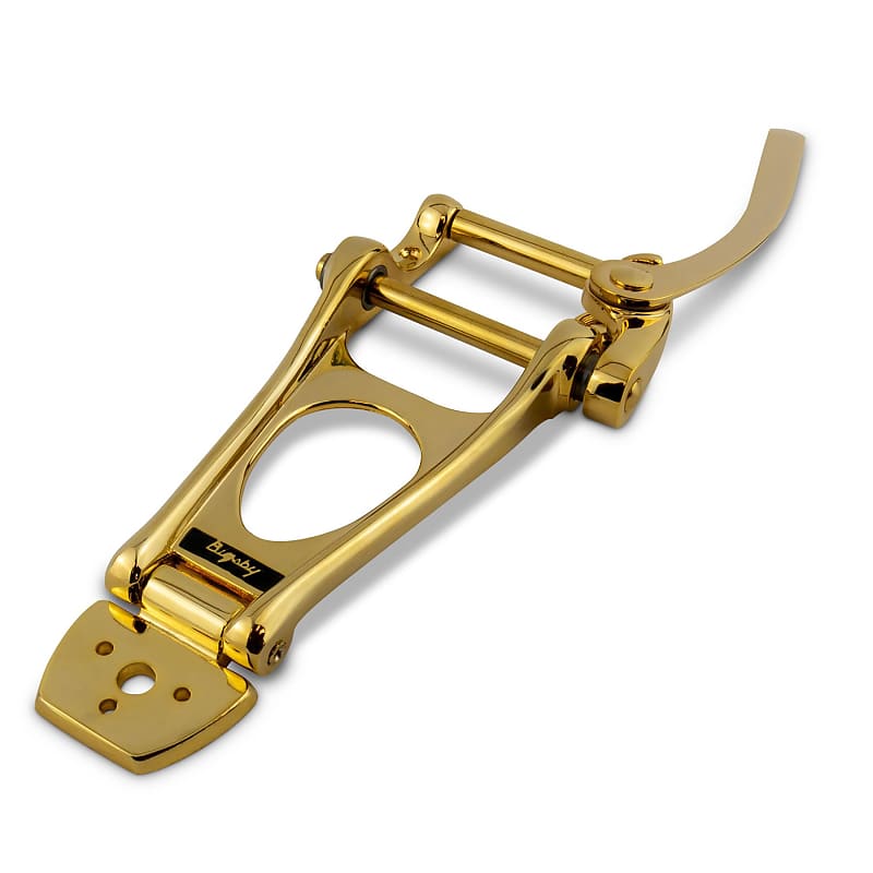 Bigsby B12 Gold Vibrato Tailpiece for use on Arched Top | Reverb