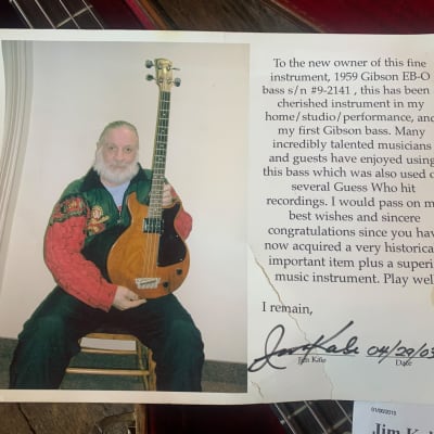 1959 Gibson EB0 Bass - EX Jim Kale GUESS WHO | Reverb