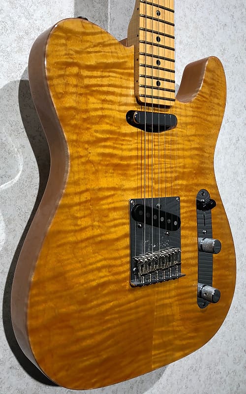 Fender Select Series Telecaster Carved Maple Top 2012 Amber | Reverb