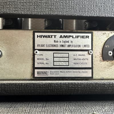 Hiwatt DR-103 Head & SE4122 4x12" Cabinet 1970 | Reverb