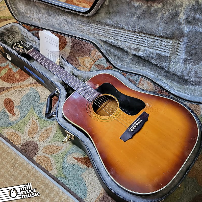 Guild D-40SB Dreadnought Sunburst 1976 w/HSC K&K Pickup | Reverb