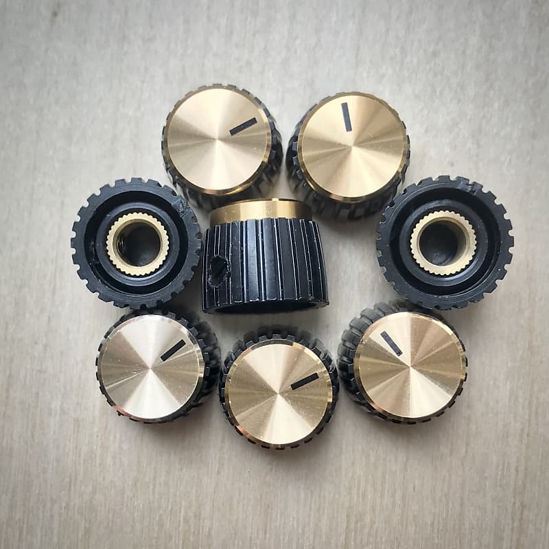 Set of 8x GOLD Marshall Reproduction amplifier control | Reverb UK