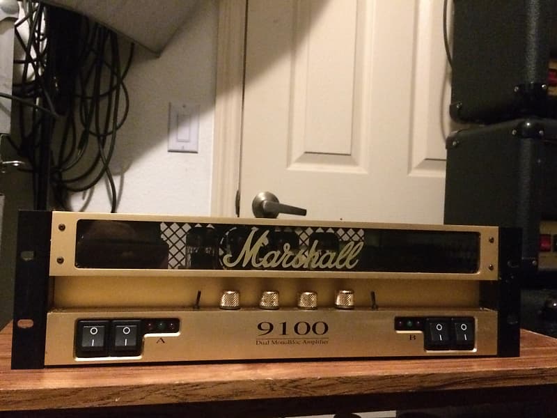 Marshall 9100 Dual Monobloc Amplifier stereo power amp 90's | Reverb