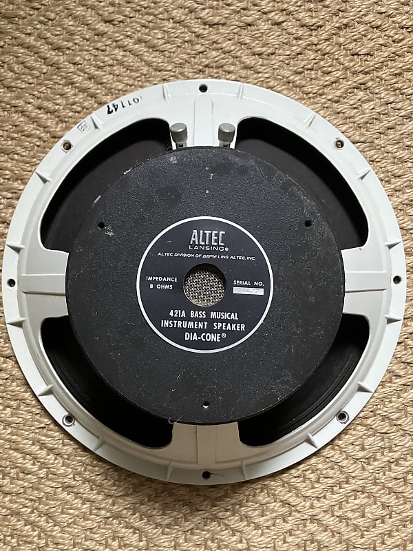 Altec 421A 15” 8 ohm Bass Speakers 1970’s | Reverb