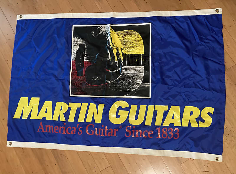 Martin Satin and Canvas Store Banner 90s - Blue - large | Reverb